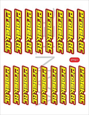 Protek RC Sticker Decal electric buggy cars truck Lipo Battery Servos ...