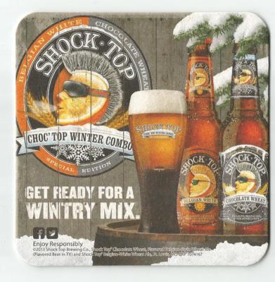 16 Shock Top Choc' Top Winter Combo Beer Coasters | eBay