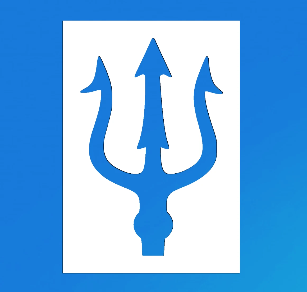 Blue Trident Symbol