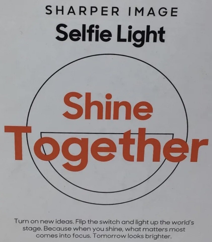 Sharper Image - “Shine Together - Selfie Light” - Rechargeable | eBay