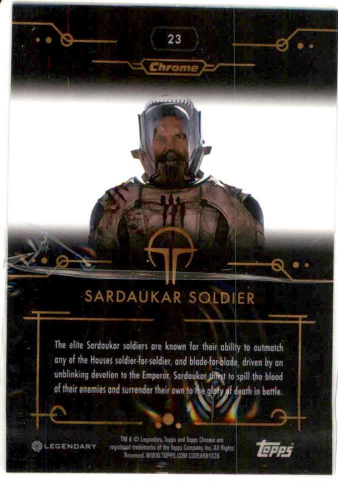 2024 Topps Chrome DUNE Movie - Cast Sardaukar Soldier #23 | eBay