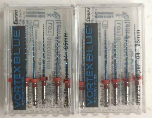 .04 Dentsply Tulsa Dental Vortex Blue Taper rotary files 21mm or 25mm ...