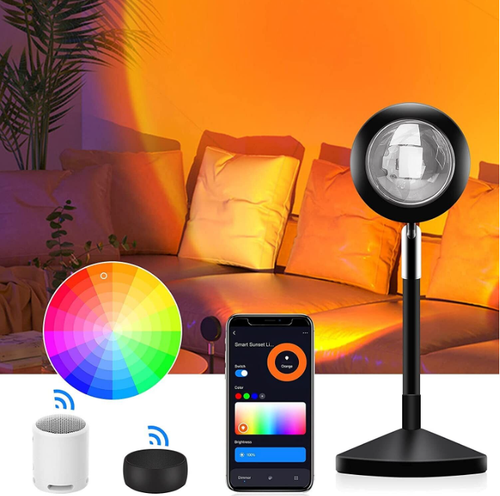 Sunset Lamp, Sunset Projection Lamp Light App Controlled 16 Colors ...