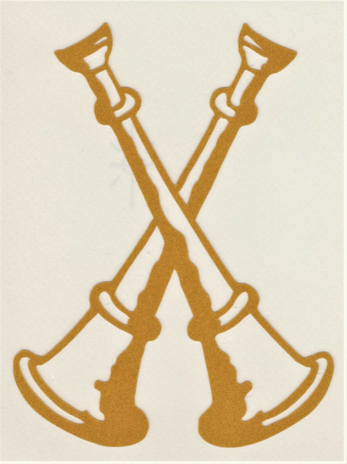 Captain, Fire Dept., Crossed Bugles, Rank, Gold Reflective Vinyl Decal ...