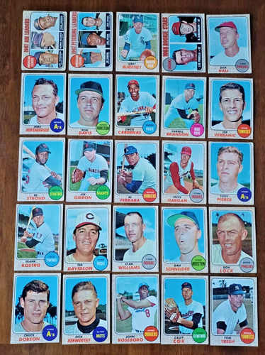 1968 Topps Baseball 50 Card Lot (Commons/Solid!/No Duplicates) | eBay