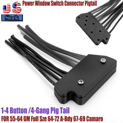 Power Window Switch Connector Pigtail For GM Full Sze 64-72 , A-Bdy 67 ...