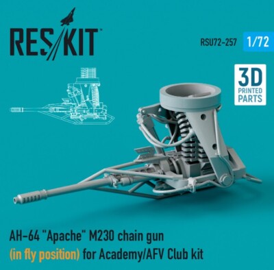 AH-64 "Apache" M230 chain gun for Academy / AFV Club kit 1/72 Reskit ...