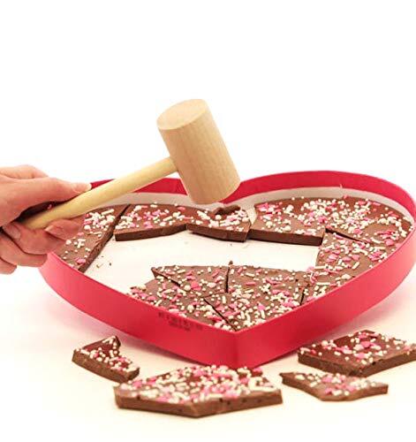 36 Pieces Wooden Breakable Heart Hammers for Chocolate Small Wood Candy ...