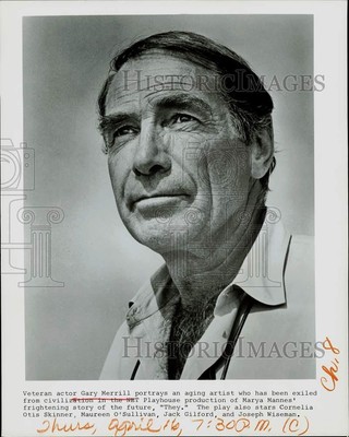 Press Photo Actor Gary Merrill in "NET Playhouse: They" - hpp28742 | eBay