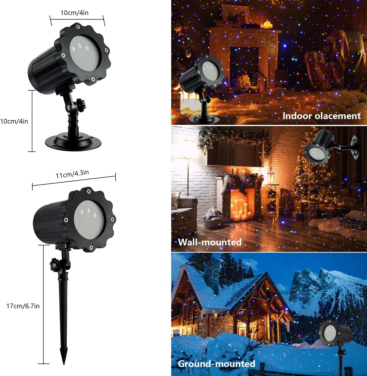 Outdoor Laser Projector 3 Color Laser Christmas Projector Lights