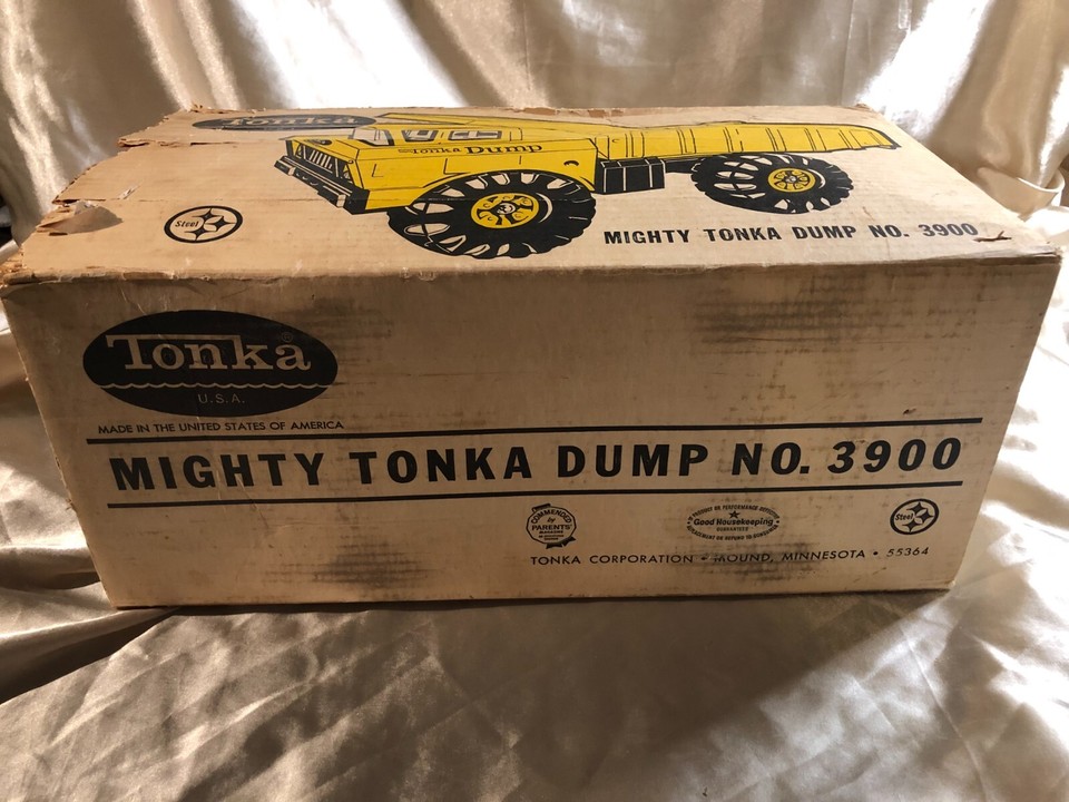 Tonka Mighty Dump Truck *BOX ONLY* No. 3900 c. 1970 *BOX ONLY* Vintage ...