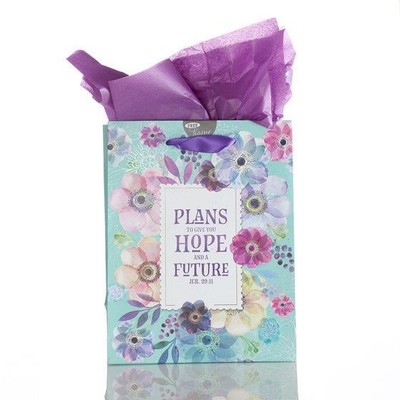 For I Know the Plans Floral Medium Gift Bag | eBay UK
