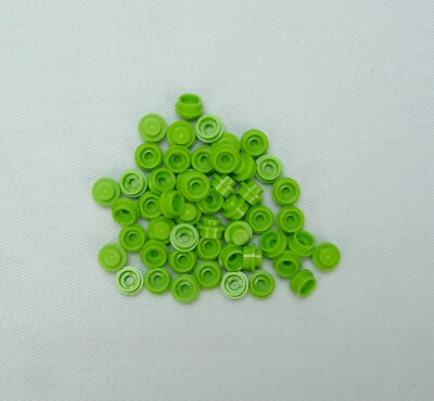 Lego ~ Round 1x1 Straight Side Plate (4073) ~ 50 pcs. LIME Green ~ New ...