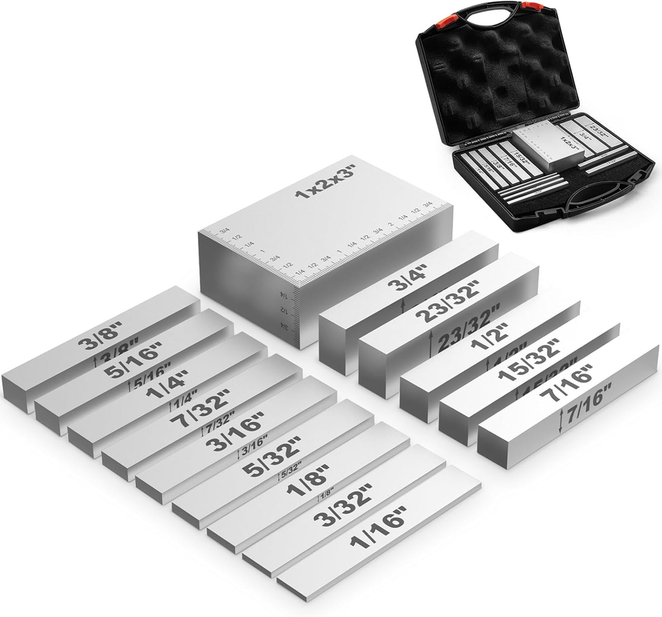 Setup Blocks Woodworking,15 Pcs Setup Height Gauge Set with Laser ...