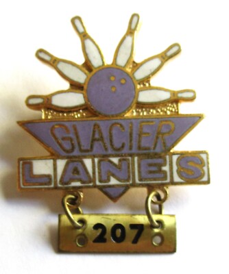 Seattle, Everett WA - 1960s GLACIER LANES bowling alley 200 Game Award ...