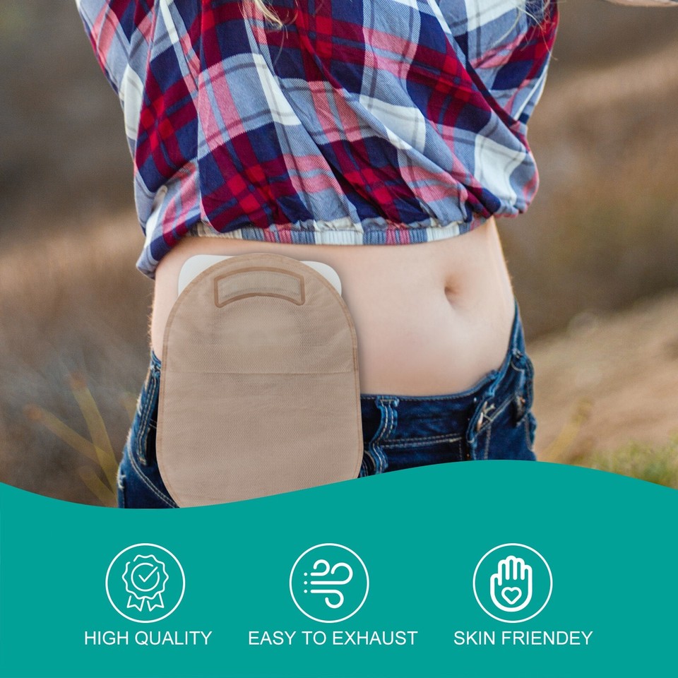 Two-Piece Colostomy Bags,Ostomy Supplies for Stoma Care,25pcs Bags+ ...