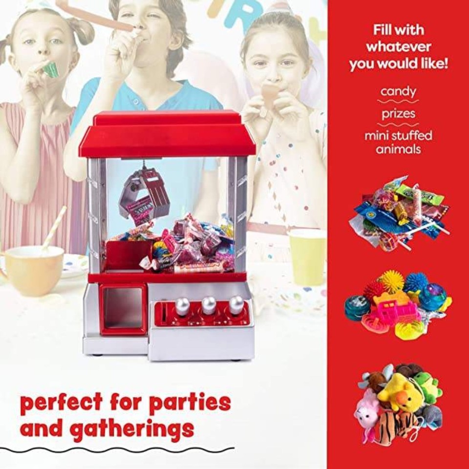 SGM Candy Grabber Machine Kids Mini Claw Arcade Game Toy with Music ...