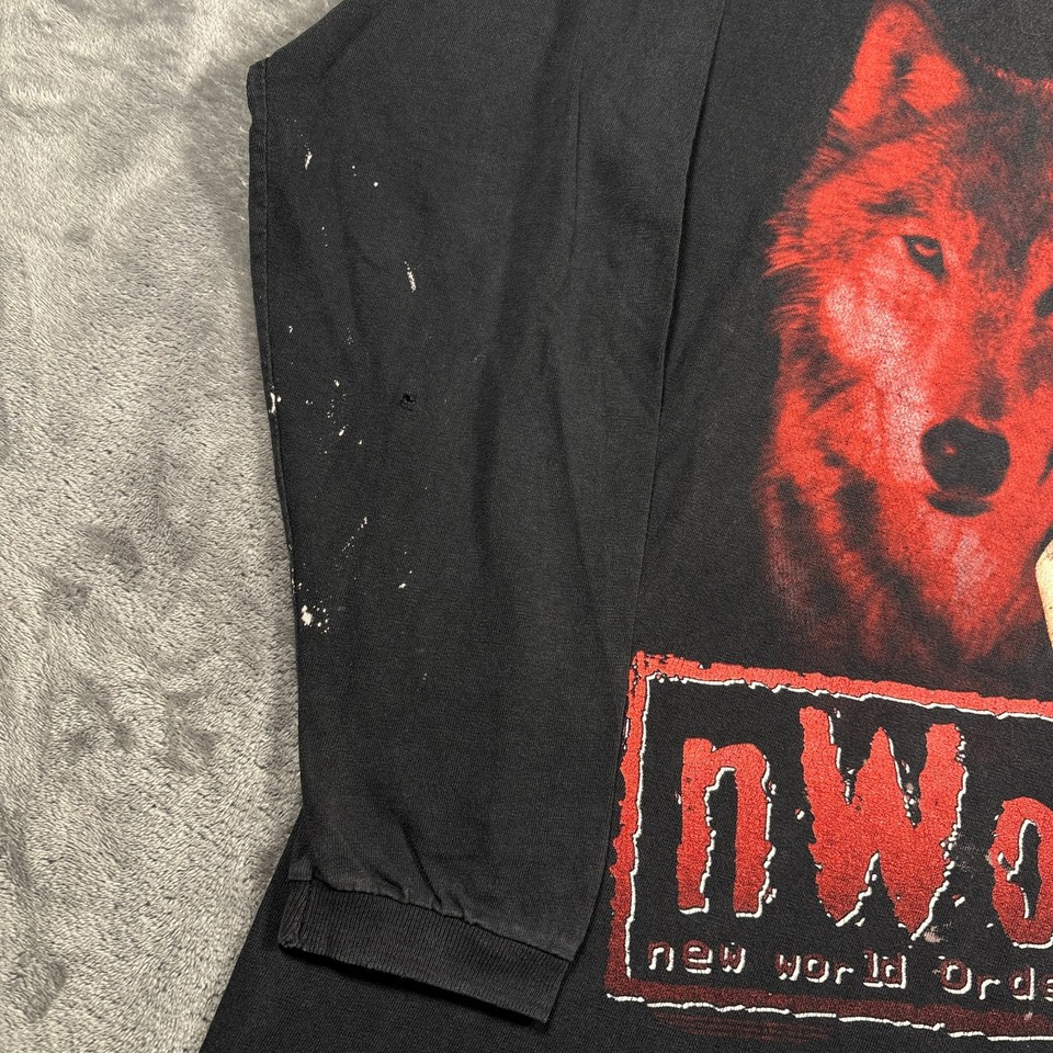 Vintage 1998 nWo Kevin Nash Wolfpac Wrestling T-Shirt Mens Large Black ...