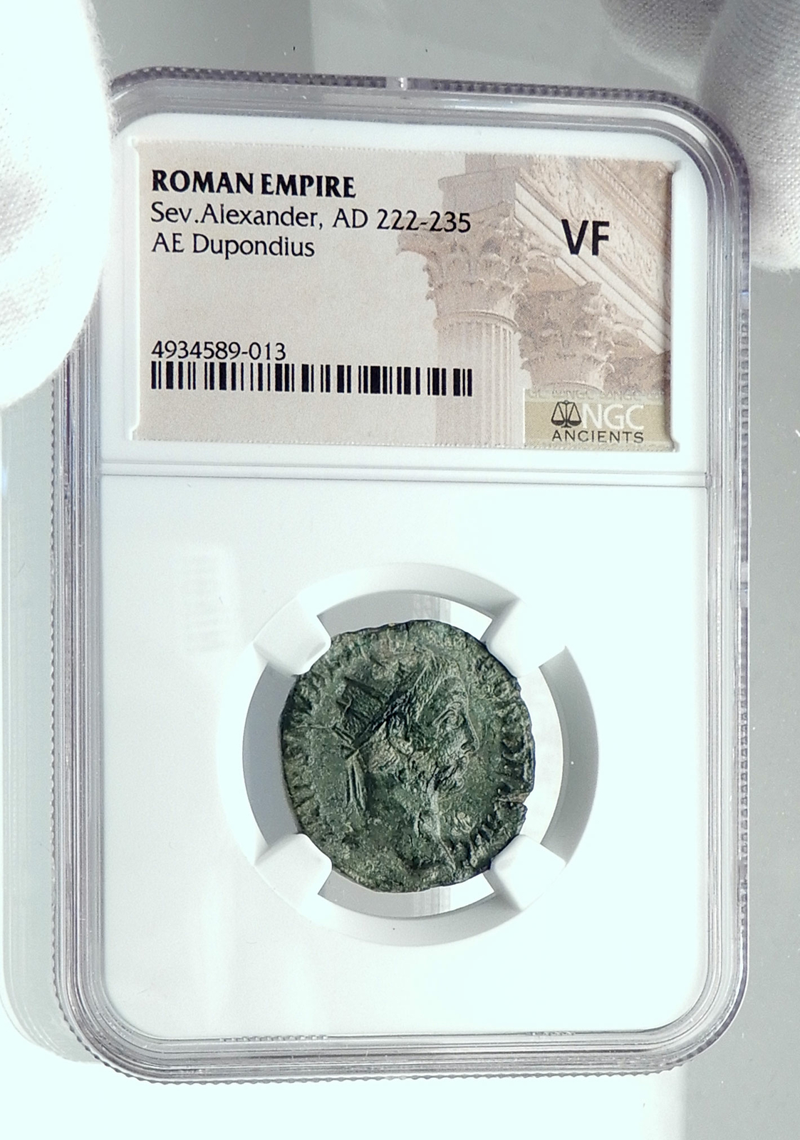 SEVERUS ALEXANDER Authentic Ancient 228AD Rome Dupondius Roman Coin NGC ...