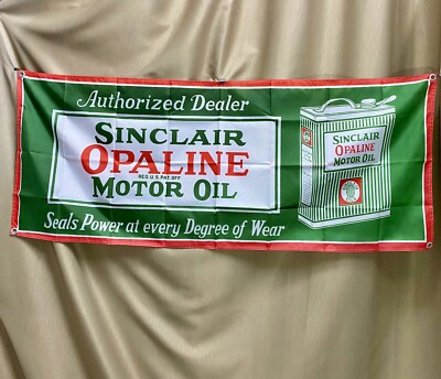 Sinclair Opaline Motor Oil Flag Gas Banner Tapestry 2x5 ft Fabric ...