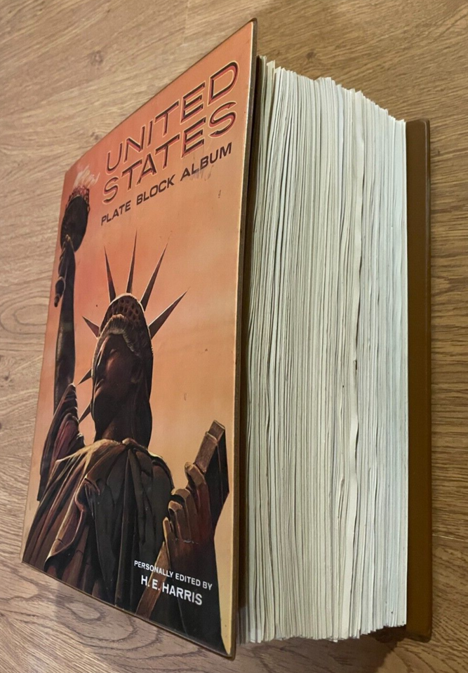 U.S. Mint Harris Plate Block Stamp Album (1964 - 1989) with $452.36 ...