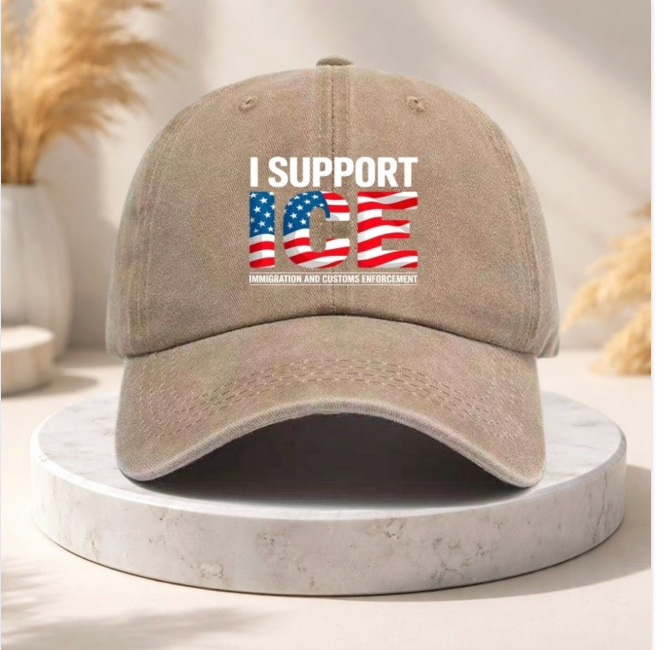 Support ICE Immigration Officers Hat American Flag Stand with ICE ...