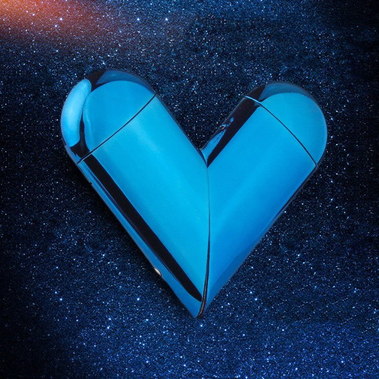 Heart Shaped Metal Lighter USB Electric Flame Windproof Butane Gas ...