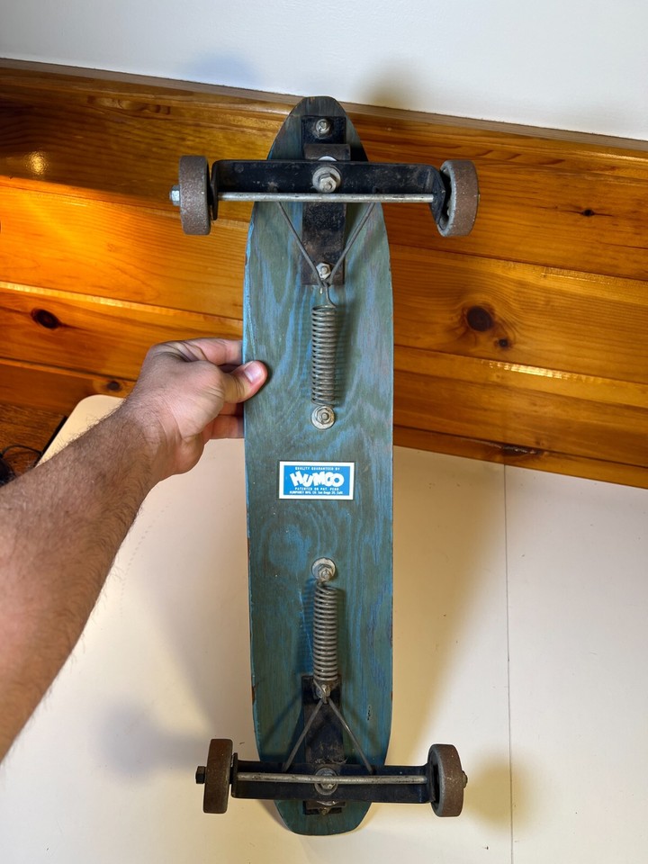 RARE 1960s HUMCO Surfer Skateboard Wood Wooden Metal Wheels San Diego ...