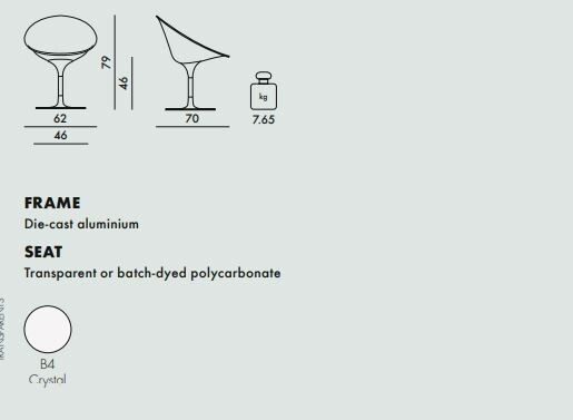 Eros Swivel Chair x Philippe Starck For Kartell Modern Egg Clear ...