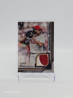 2023 Topps Museum Collection AARON NOLA Relic 20/20 - Game-Used ...
