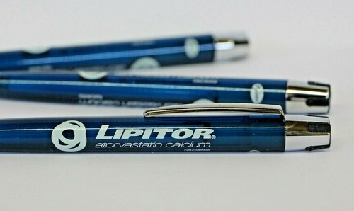Drug Rep Pens 3 ( Lipitor ) Translucent Blues Metal and Plastic New | eBay