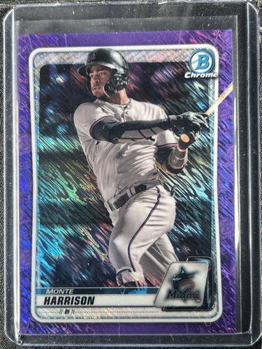 Harrison, Monte - 2017 Bowman Chrome Prospect - Purple Shimmer | eBay