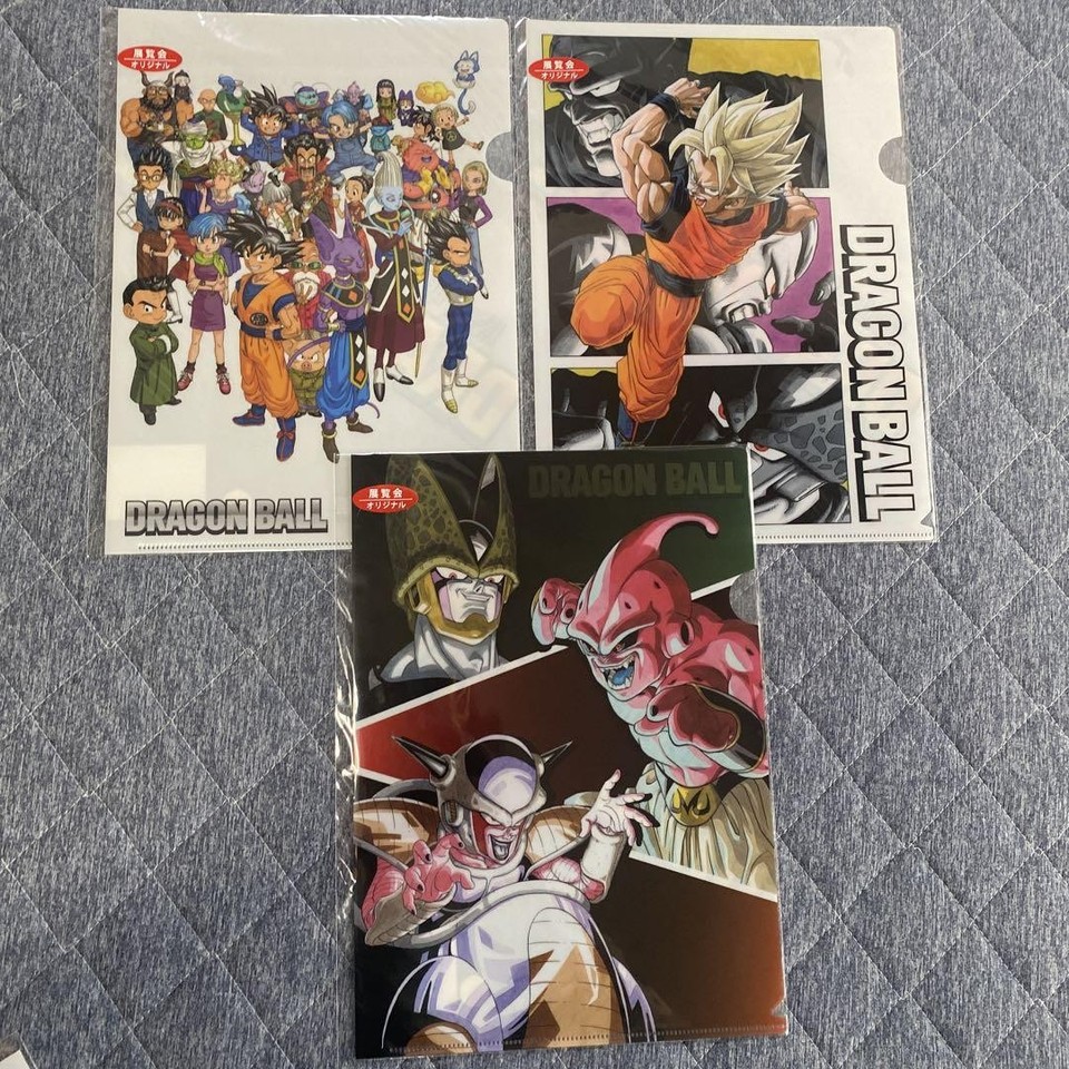 Dragon Ball Exhibition Limited Goods Set Clear Files Bookmarks Cards ...