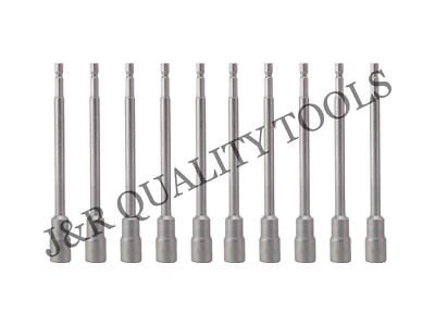 10 Pc. 7/16" x 6" Long Magnetic Nut Setter Driver Quick Release/Change ...