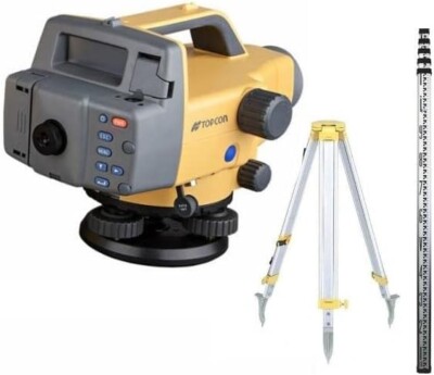 New TOPCON DL-502 Digital Level 32x with Aluminum RAB Code Staff and ...
