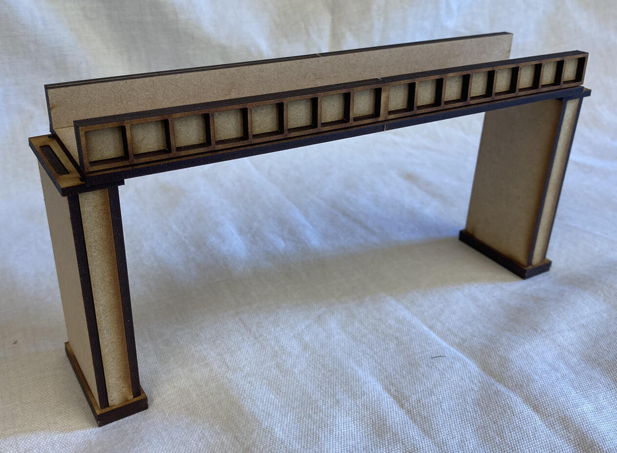 Railway Girder Bridge Model Kit Inc Piers. OO/HO Gauge. Train 228mm ...