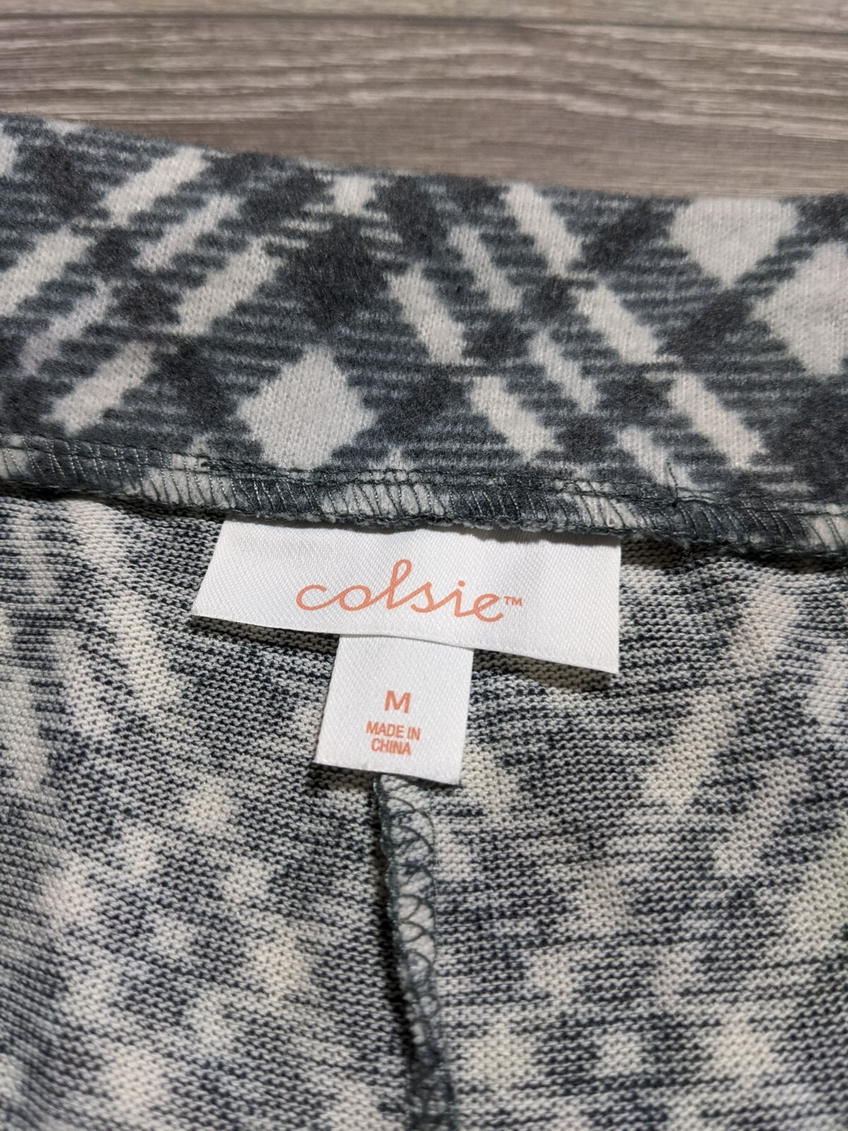 Colsie Shorts Adult Medium High-Rise Gray Plaid Soft Sleep Womens | eBay