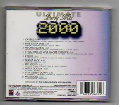 Ultimate Party Mix 2000 - Audio CD By Countdown Mix Masters - VERY GOOD ...