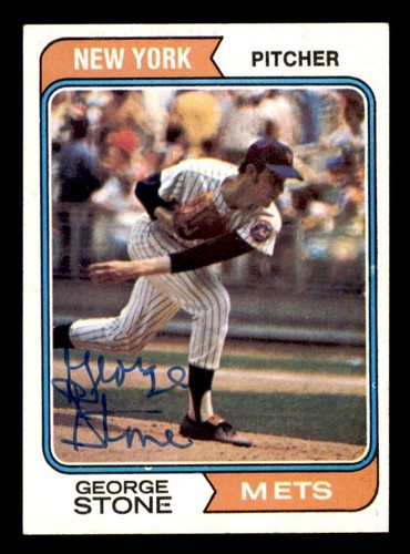 1974 Topps Baseball #397 George Stone Signed Autograph (no COA) | eBay