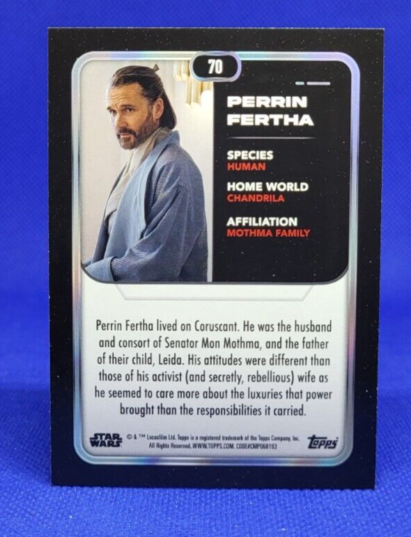 2023 Topps Star Wars Flagship Perrin Fertha #70 - Rainbow Foil | eBay