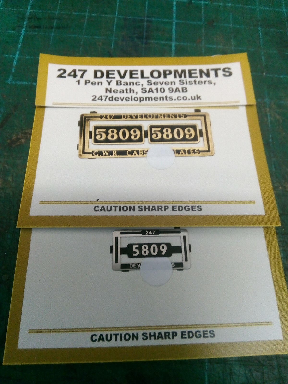 "0" Gauge 247 Developments cab side 5809 Numbers | eBay