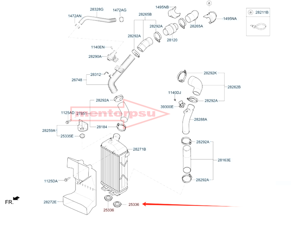 OEM Radiator Assy Lower Insulator for SANTA FE SONATA TUCSON Sorento ...