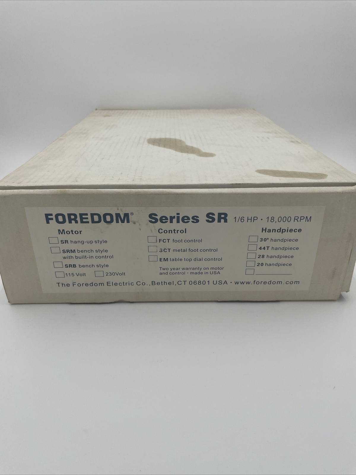 Foredom Series SR Flexible Shaft 1/6 HP 18,000 Rpm Power Tool USA | eBay