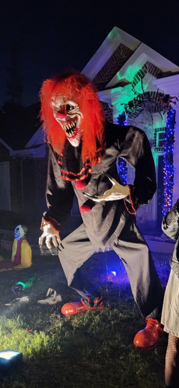 CROUCHY THE CLOWN animatronic halloween. Very rare 7 foot tall Crouchy ...