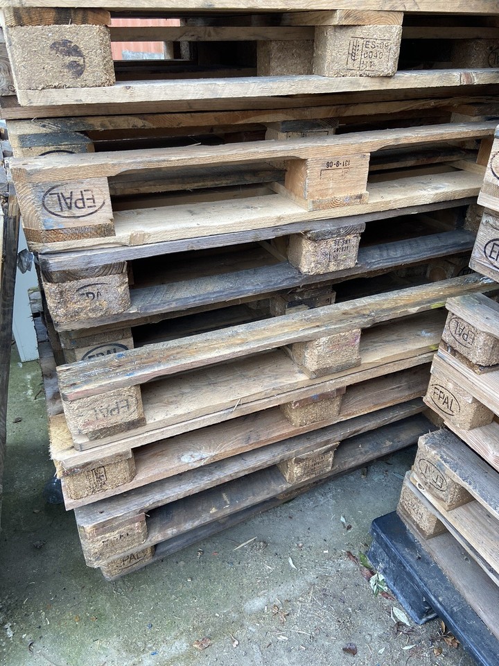 USED EURO PALLETS 1200mm x 800mm WOODEN STURDY PALLETS | eBay UK