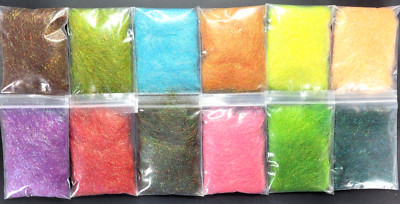 PRISM ICE DUBBING - Holographic - Laminated - 12 COLORS - Pearlescent ...
