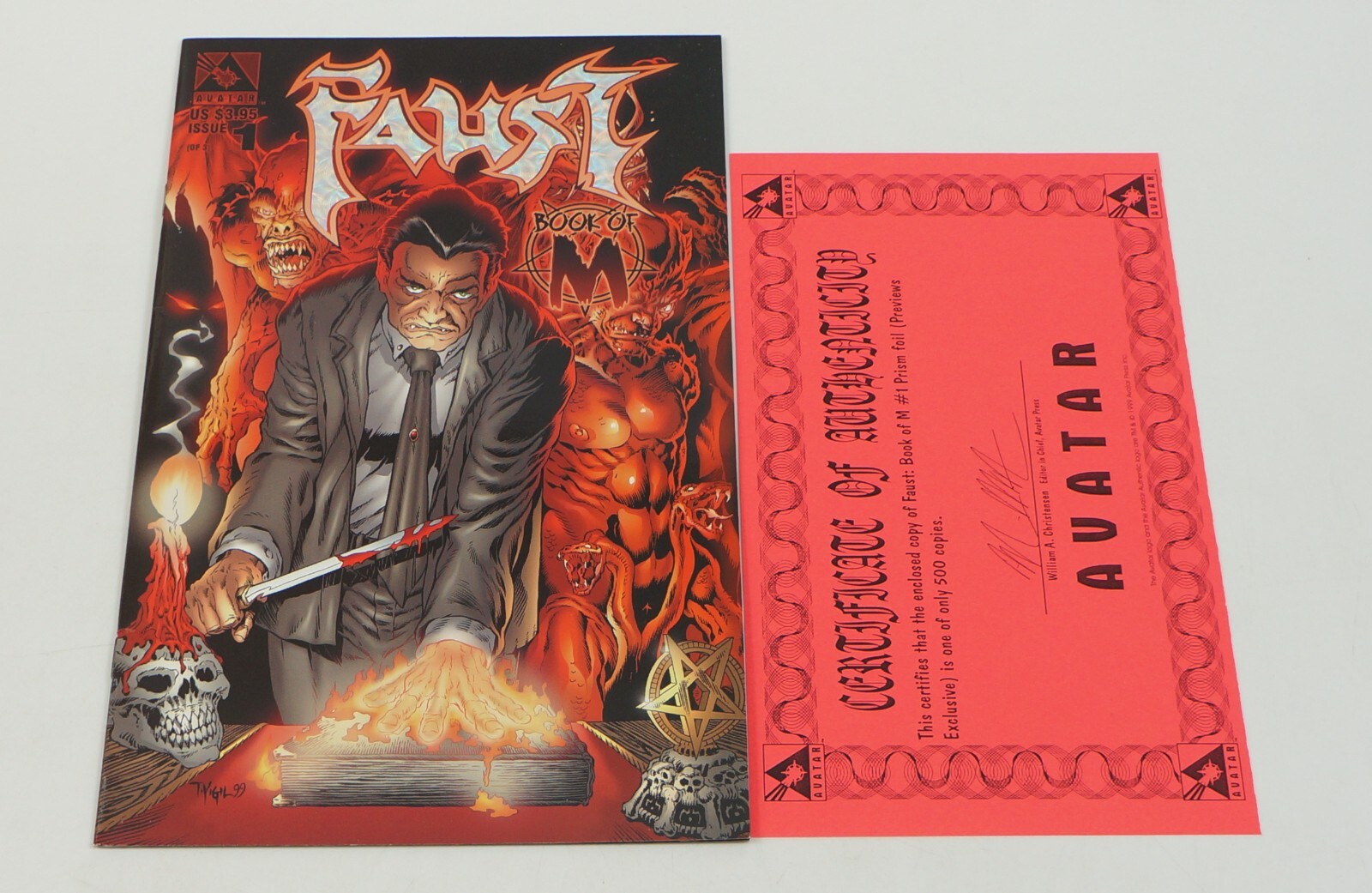 Faust: Book of M #1 VF/NM Previews Exclusive prism foil variant w COA ...