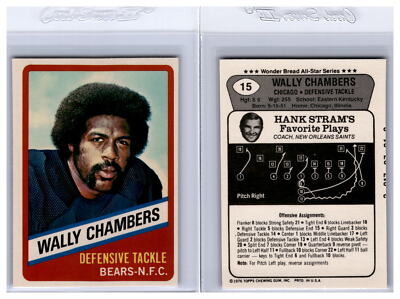 1976 Topps Wonder Bread All-Stars #15 Wally Chambers - Chicago Bears | eBay