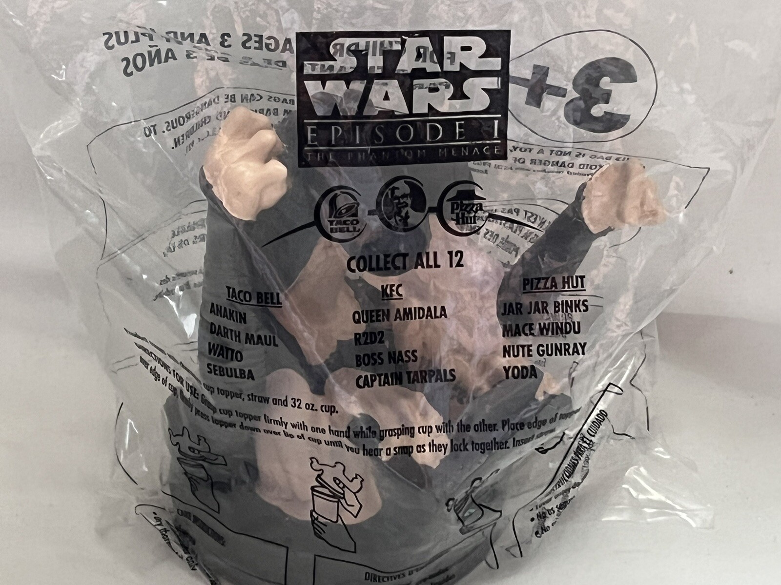 Vintage Star Wars Episode 1 SEBULBA 1999 Taco Bell Cup Topper SEALED ...