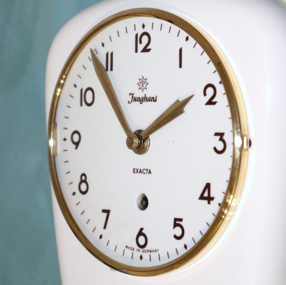 JUNGHANS Wall Brilliant! Clock KITCHEN TIMER! Vintage 1950 Beige Green RESTORED! | eBay